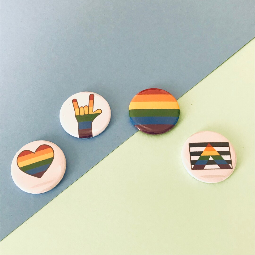 LGBTQ LGBTTTQQIAA Ally Pride Badges. Pin Badge Pocket - Etsy