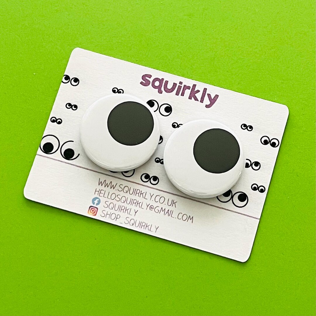 Pair of Eyeball Badges. Position Them Independently to Make Them Look ...