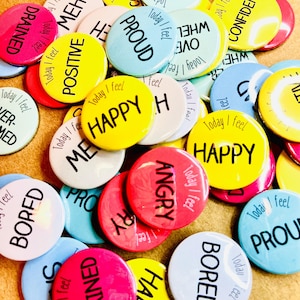 Emotion Communication Badges: Express Yourself, Teaching Feelings - Etsy