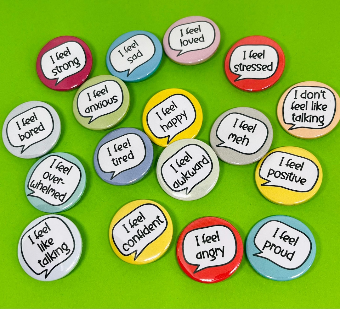 Emotion Communication Speech Bubble Badges. Mini 1 Badges. Express Your ...