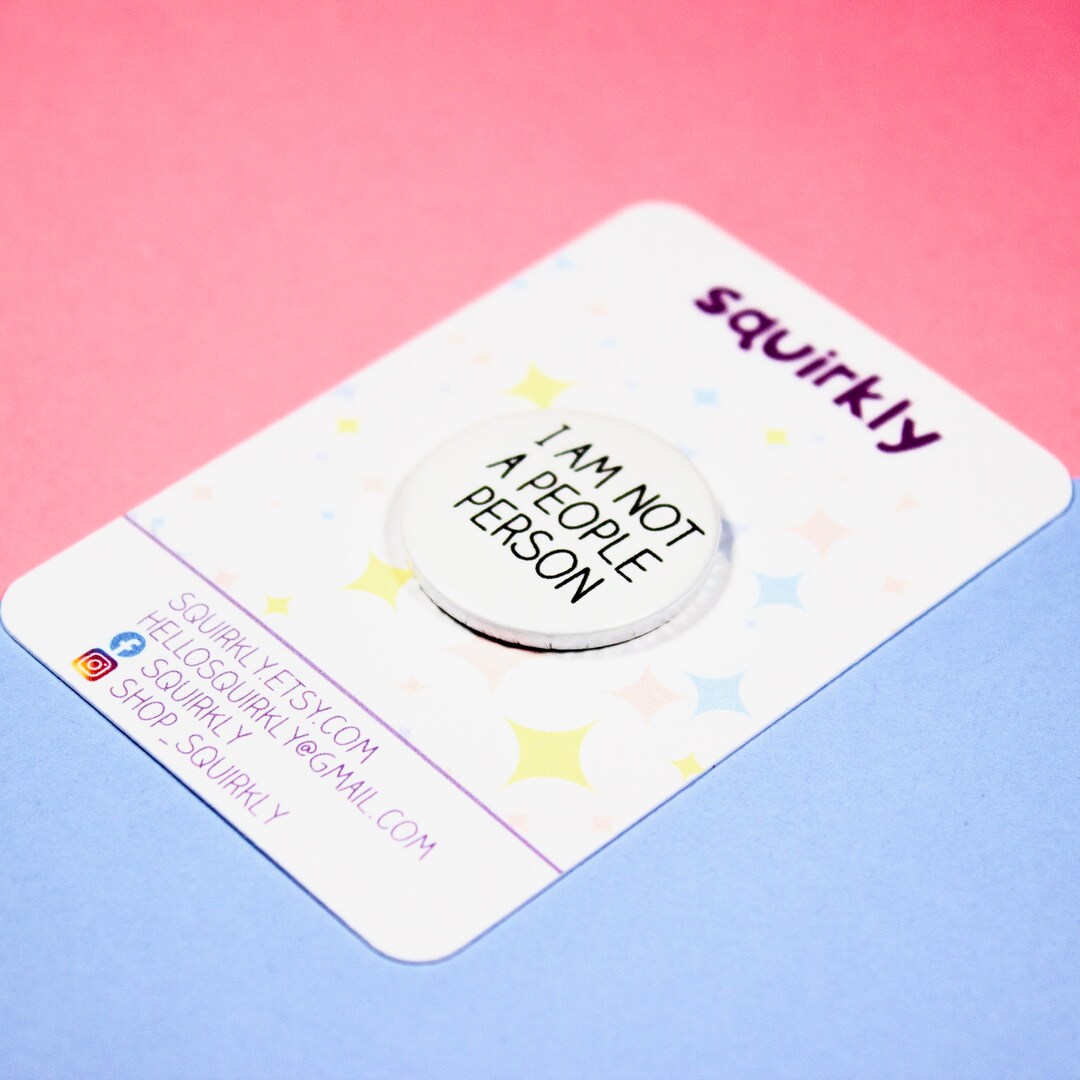 I Am Not a People Person Badge. Badge Pocket Pebble Keyring - Etsy