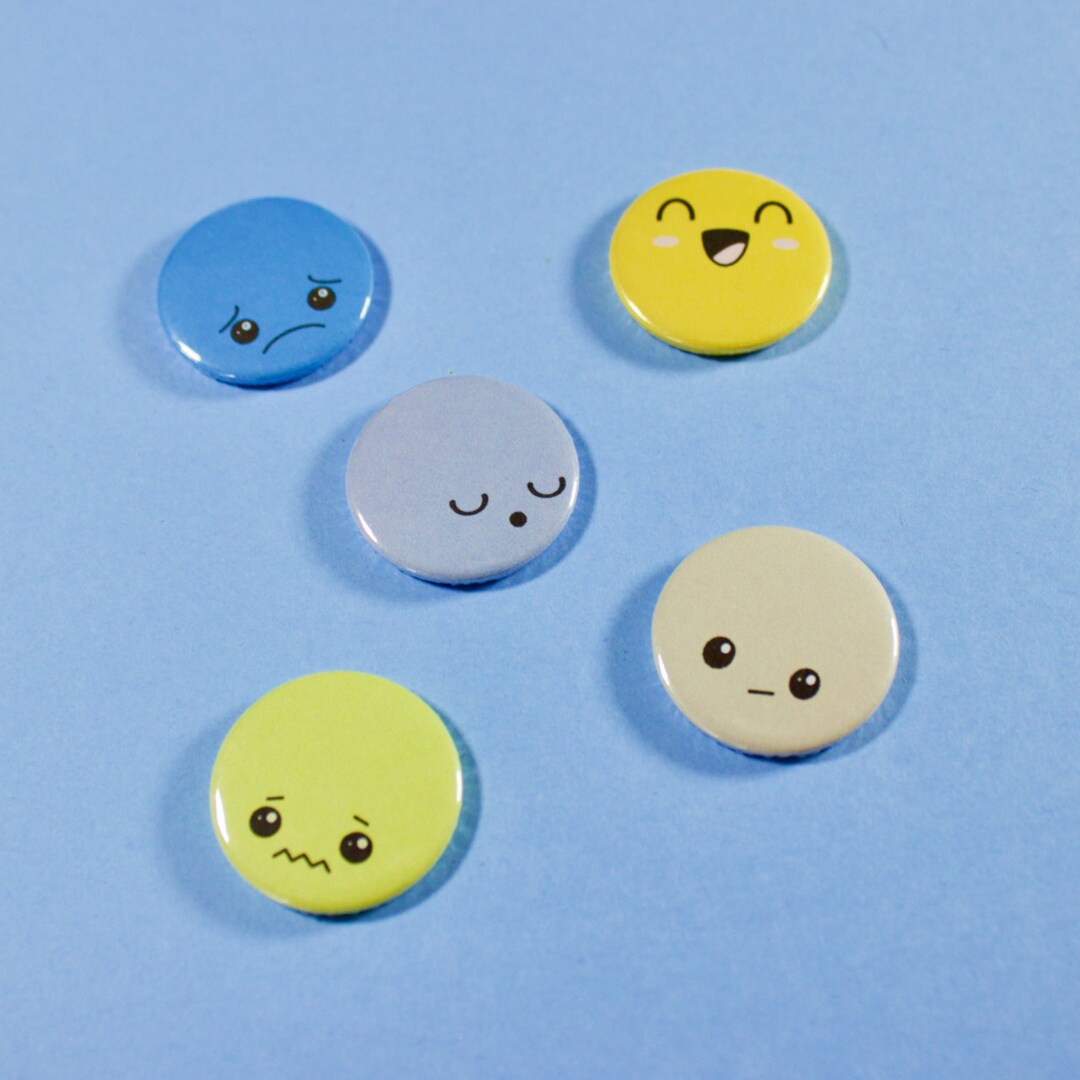 Emotion Communication Picture Badges. Badge (or Pocket Pebble, Keyring ...