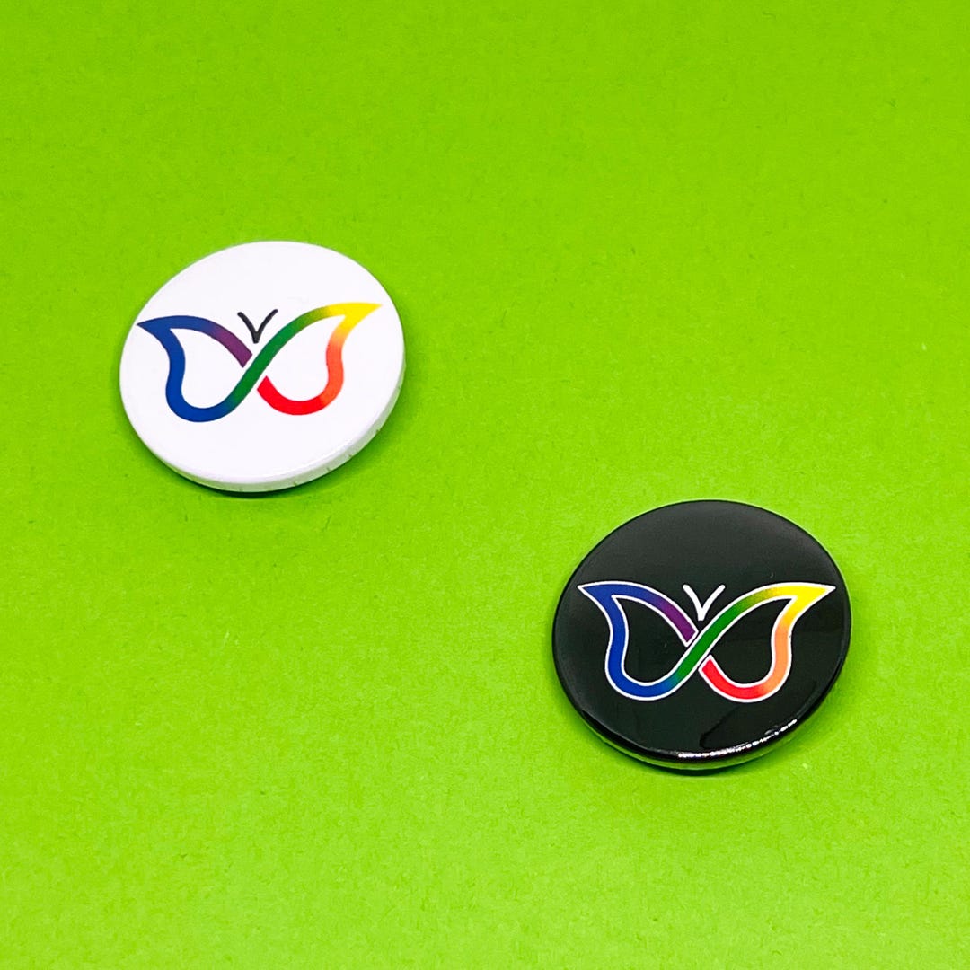 ADHD Butterfly Badge, Pocket Pebble or Magnet. Lanyard Badge or Pocket ...