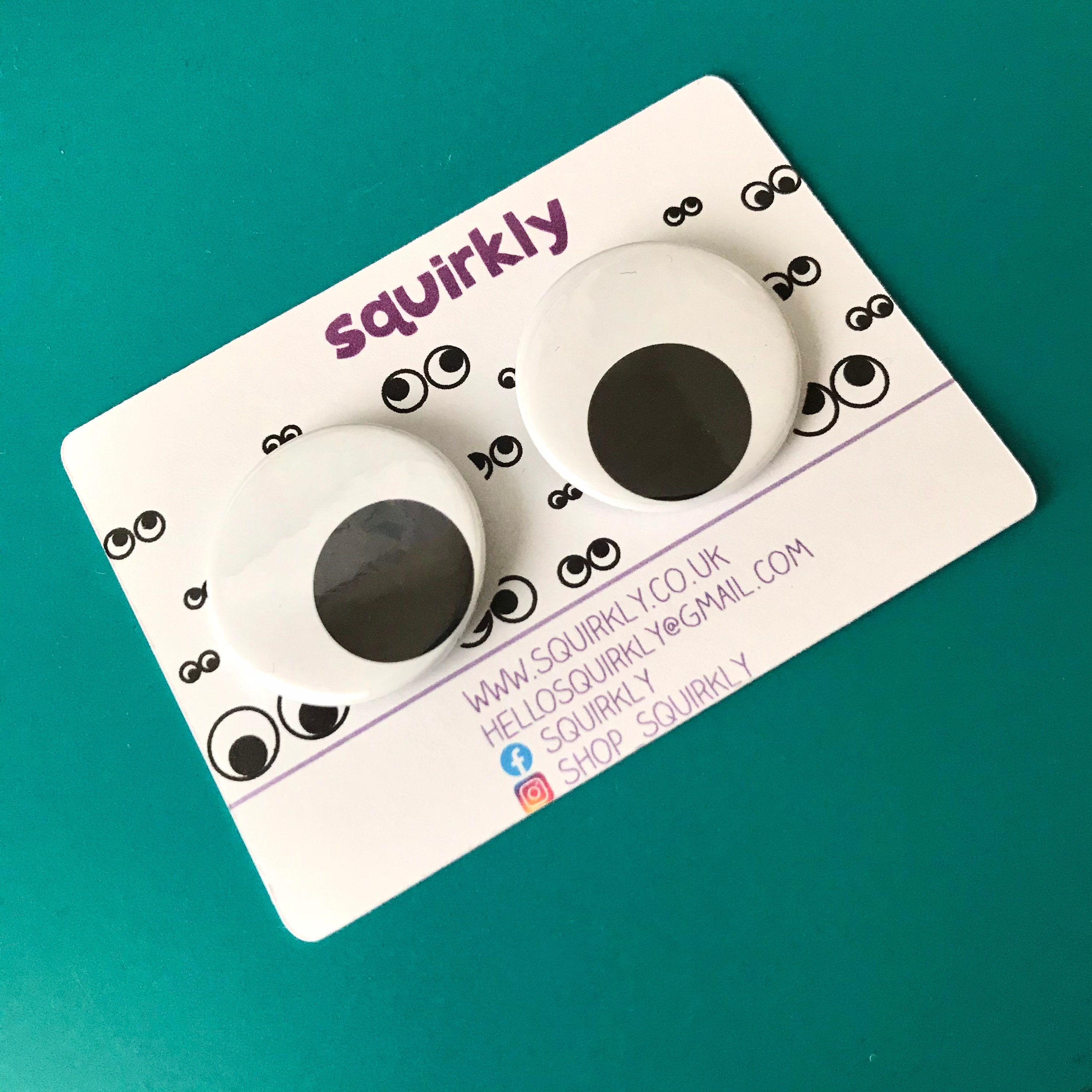 Pair of Eyeball Badges. Position Them Independently to Make | Etsy