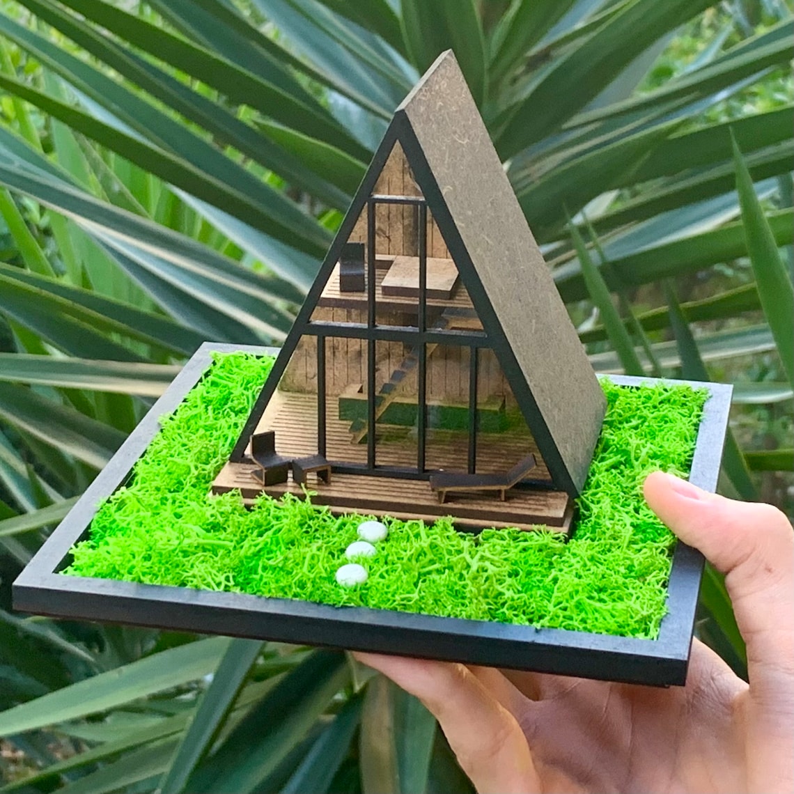DIY Miniature House Model Mini Modern House With Garden Mini - Etsy