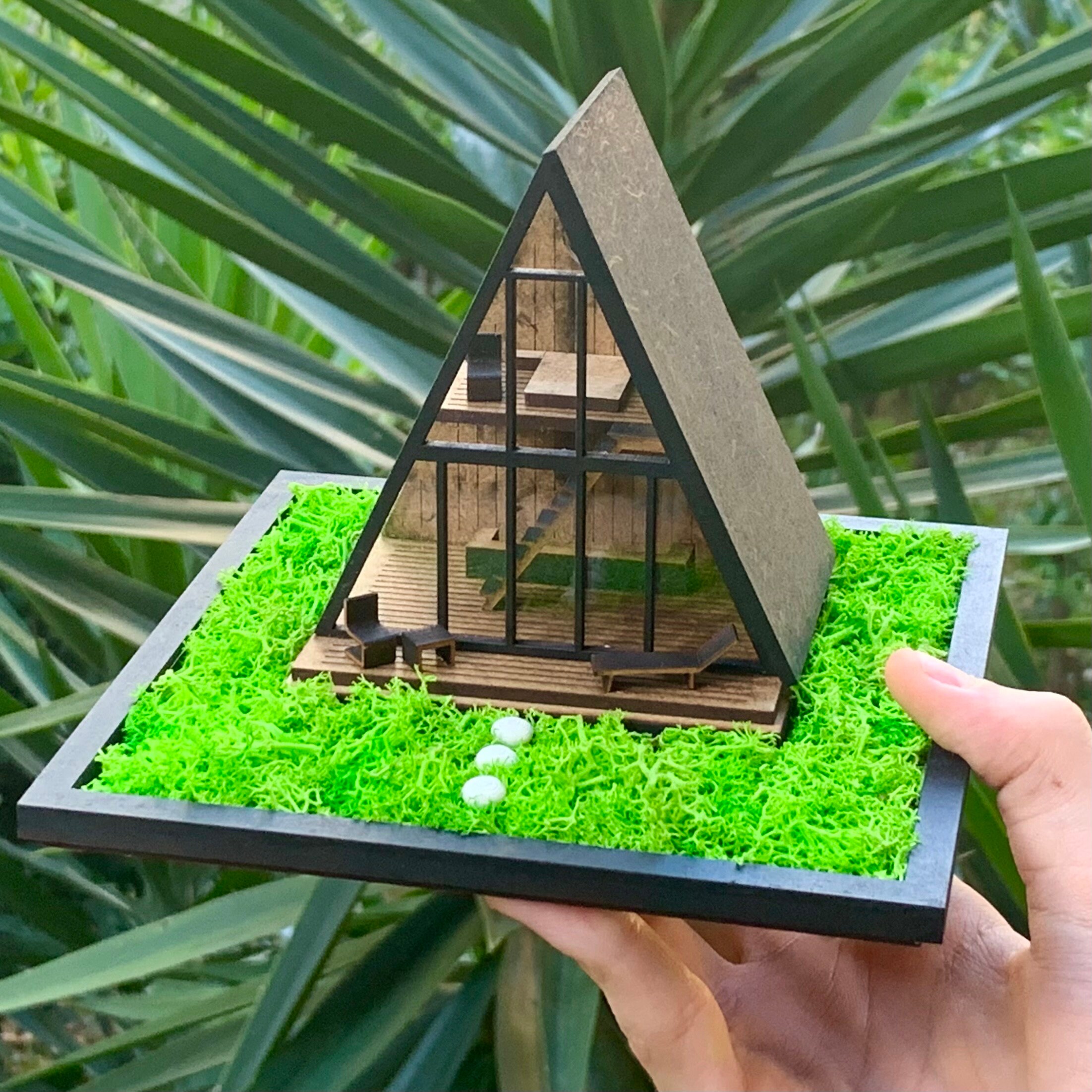 DIY Miniature House Model Mini Modern House With Garden Mini - Etsy