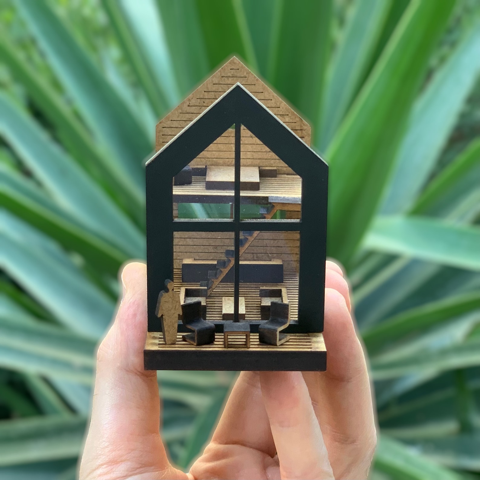 DIY Miniature Cabin House, Modern Wooden Tiny Cabin, Micro Dollhouse ...