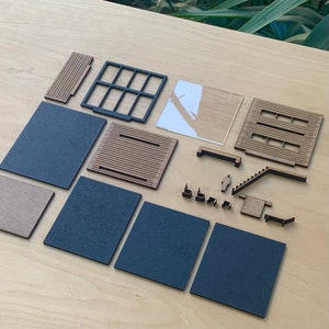 DIY Modern Mini House Kit, Miniature Tiny House Model, Micro Dollhouse ...