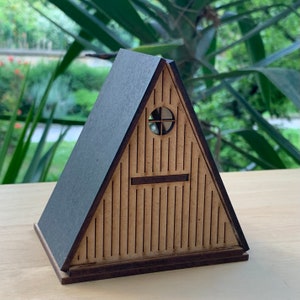 DIY Modern House Kit, Micro Dollhouse, Miniature Tiny House, Wooden ...