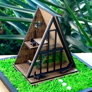 DIY Miniature House Model, Mini Modern House With Garden, Mini ...
