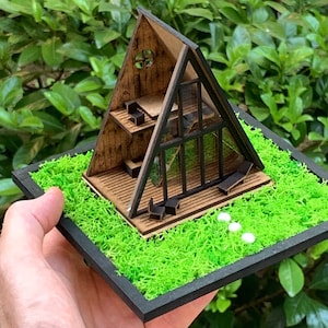 DIY Miniature House Model, Mini Modern House With Garden, Mini ...