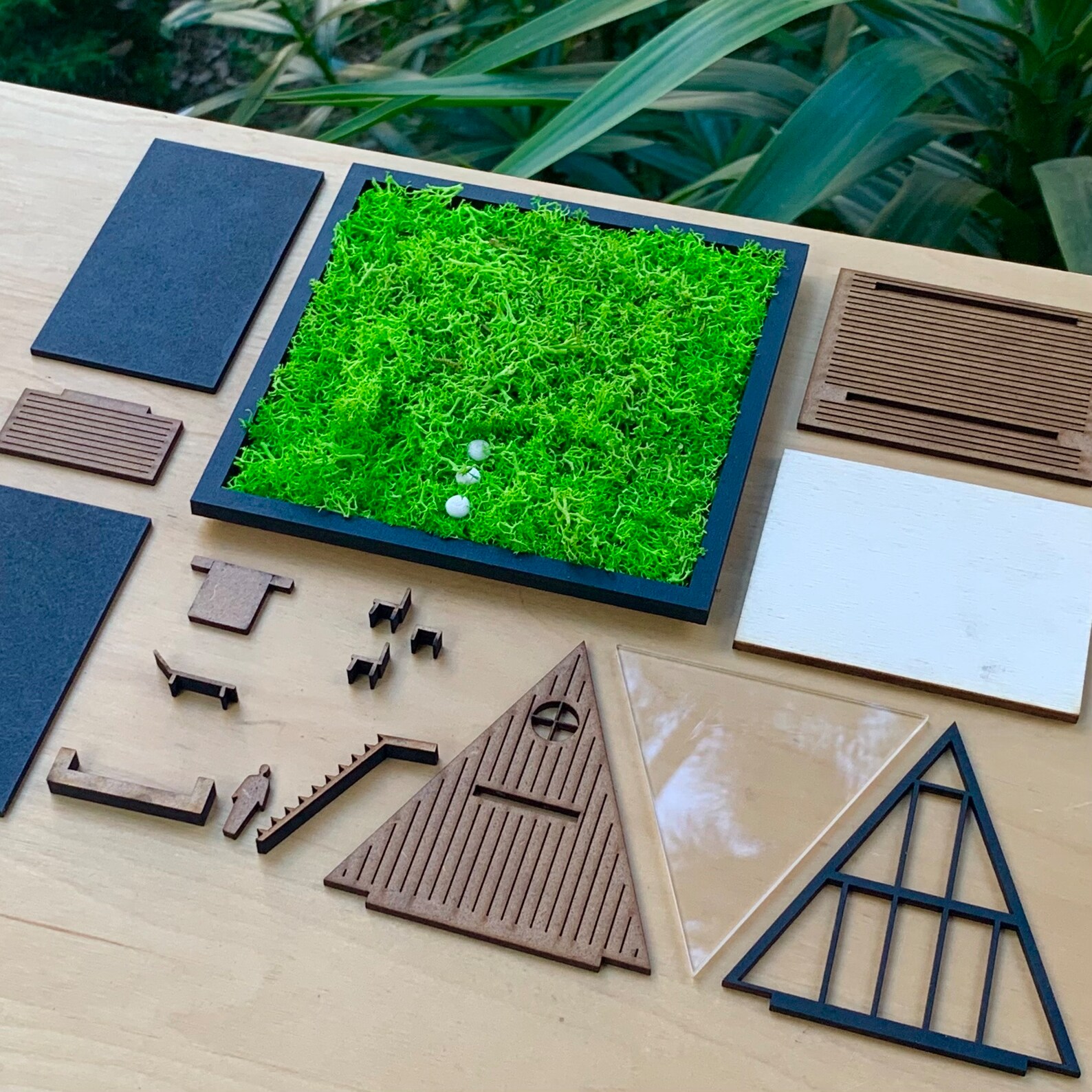 DIY Miniature House Model Mini Modern House With Garden Mini - Etsy