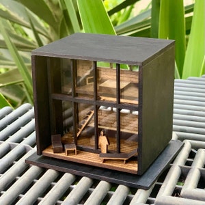 DIY Modern Mini House Kit, Miniature Tiny House Model, Micro Dollhouse ...