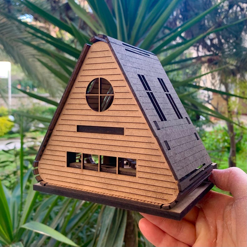 A Frame Miniature House Kit (1:48) – Premium DIY Micro Dollhouse With ...