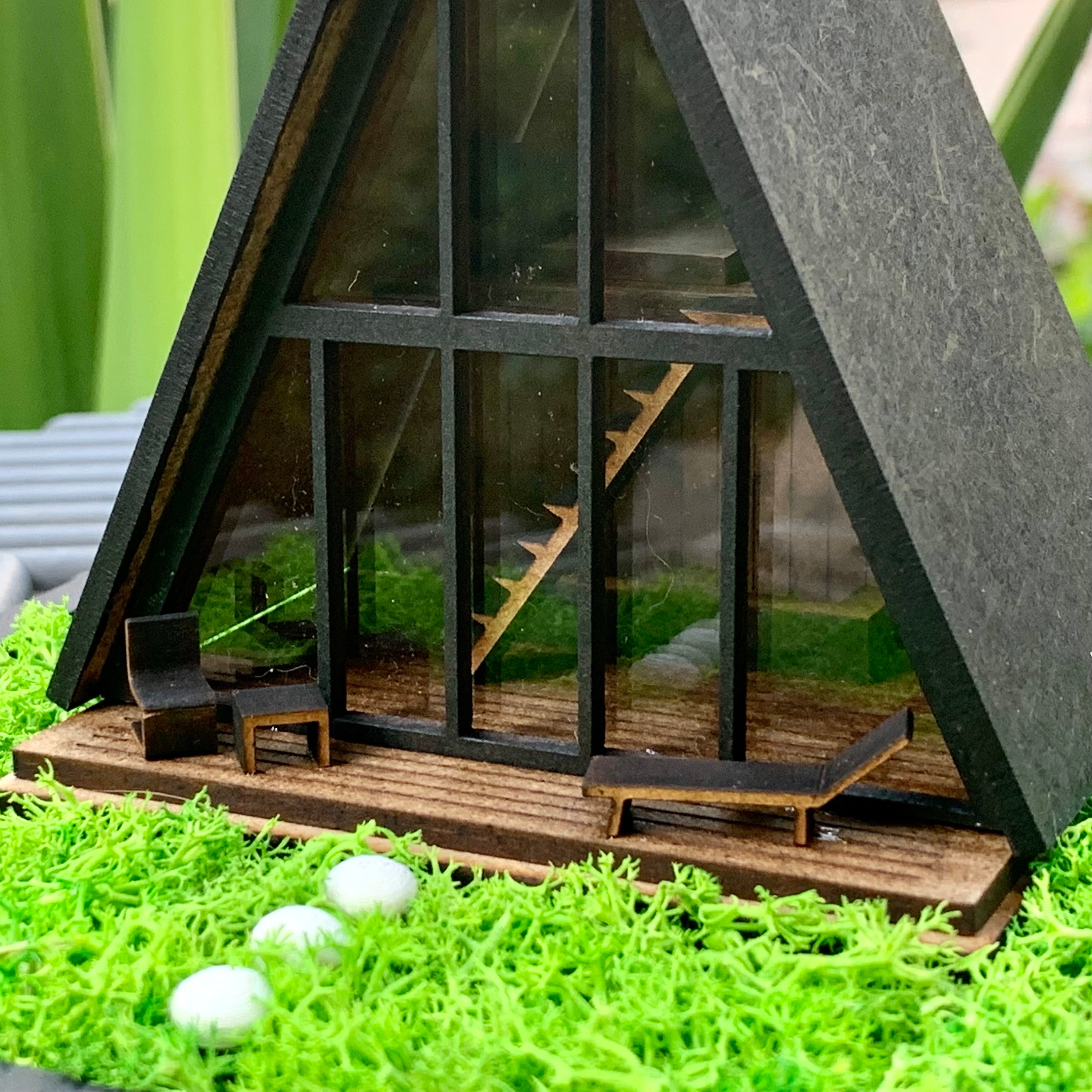DIY Miniature House Model Mini Modern House With Garden Mini - Etsy