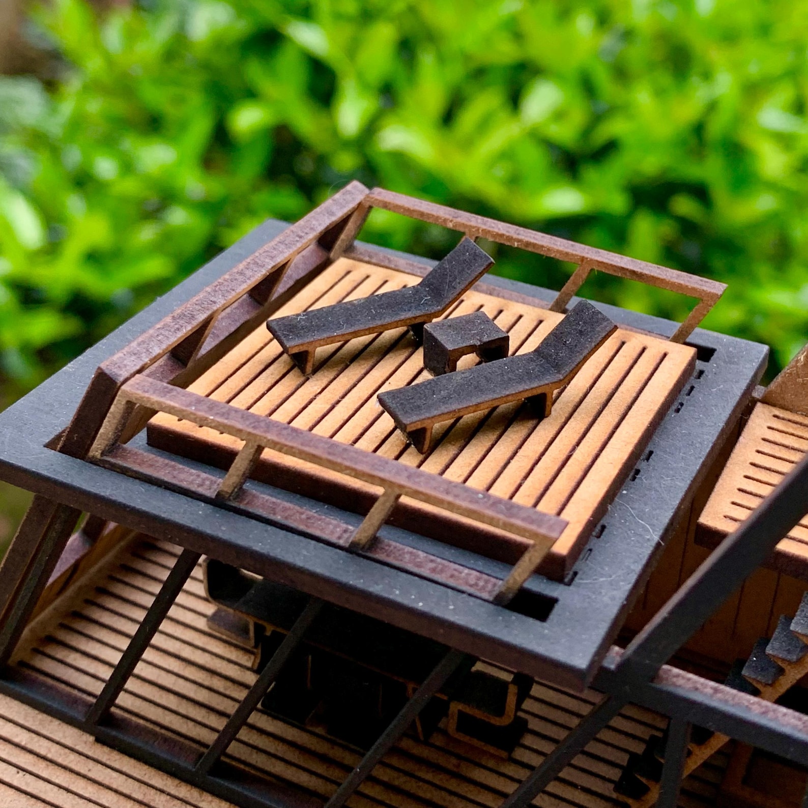 Decorative Wooden Mini House, A-frame Tiny House Architectural Model ...