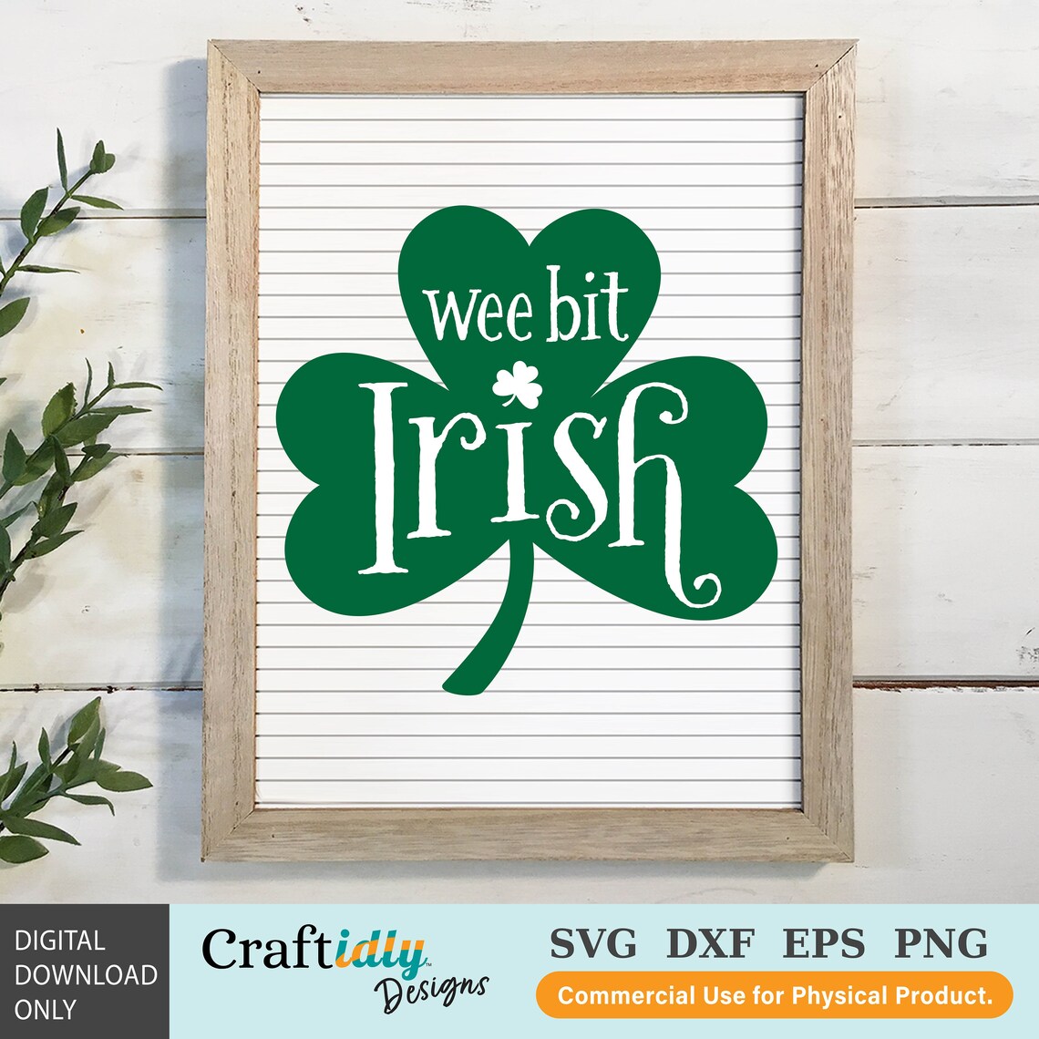 Wee Bit Irish SVG, Clover SVG, Shamrock SVG, St. Patrick's Day, Luck of ...