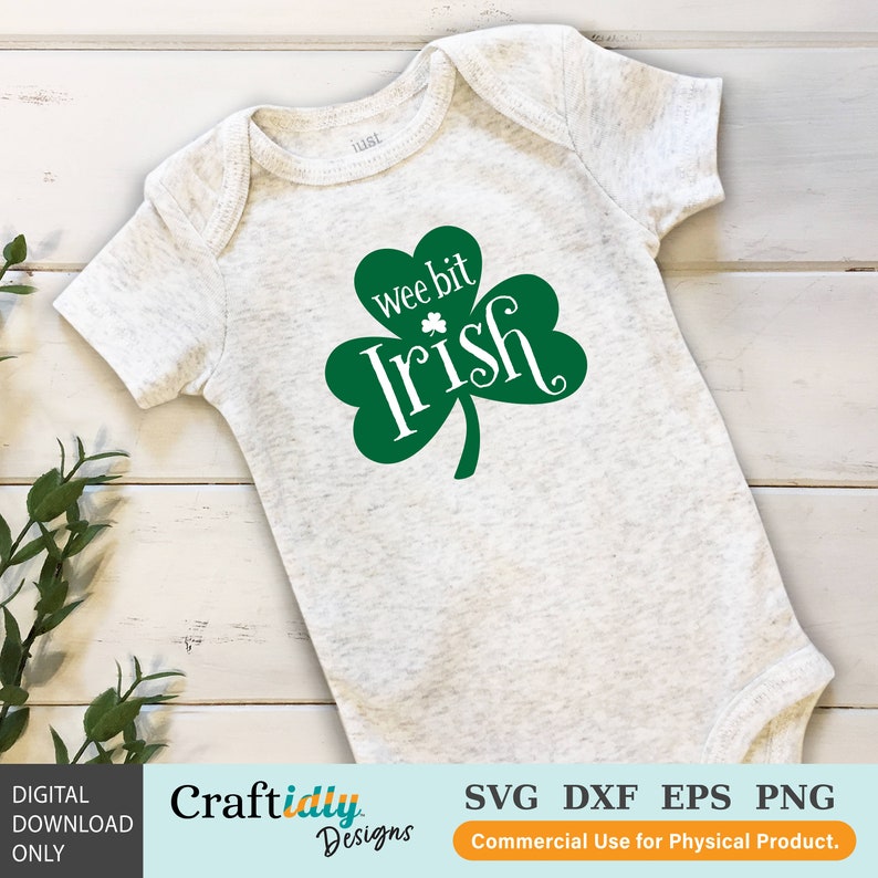 Wee Bit Irish SVG, Clover SVG, Shamrock SVG, St. Patrick's Day, Luck of ...