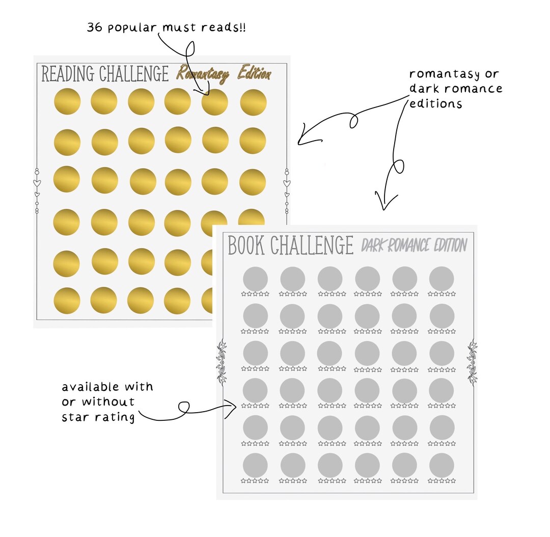 Mystery Book Scratch Poster- Book Challenge - Etsy