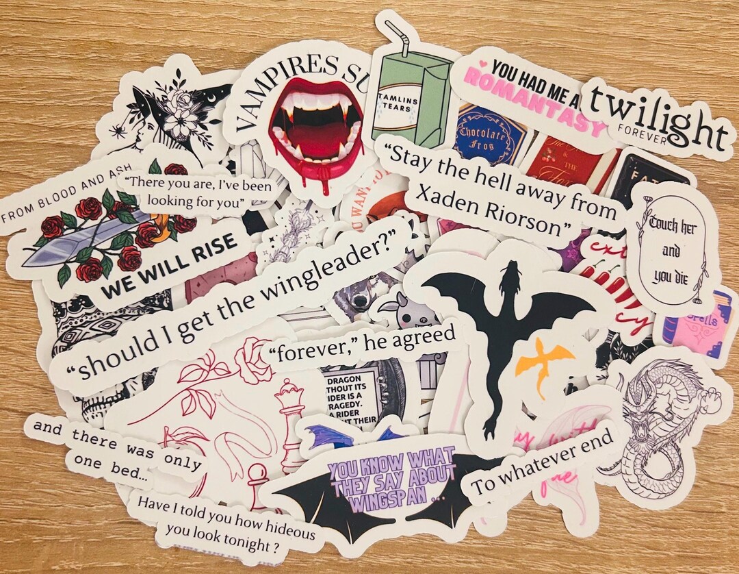 Romantasy Booktok Sticker Pack - Fantasy Book Lover Stickers- DIGITAL ...