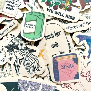 Romantasy Booktok Sticker Pack Fantasy Book Lover Stickers - Etsy Australia