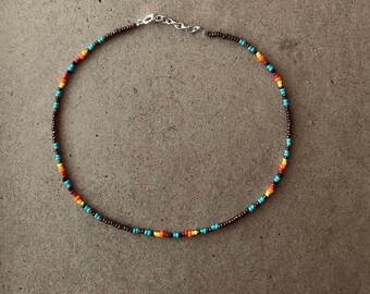 Beaded Western Style Choker Turquoise, Serape - Etsy