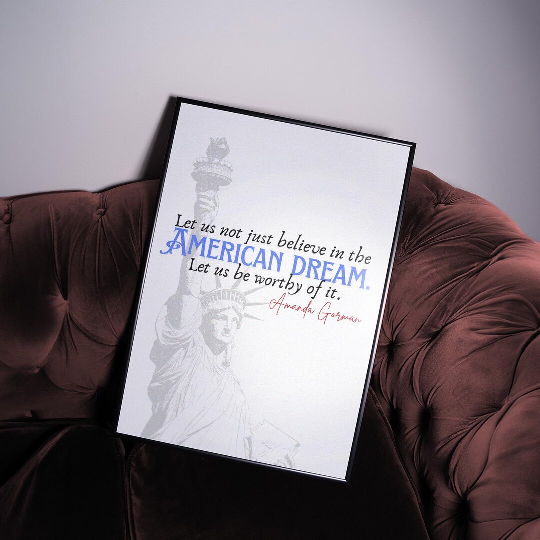 American Dream Amanda Gorman DNC Poem Print Poster, Kamala Harris ...