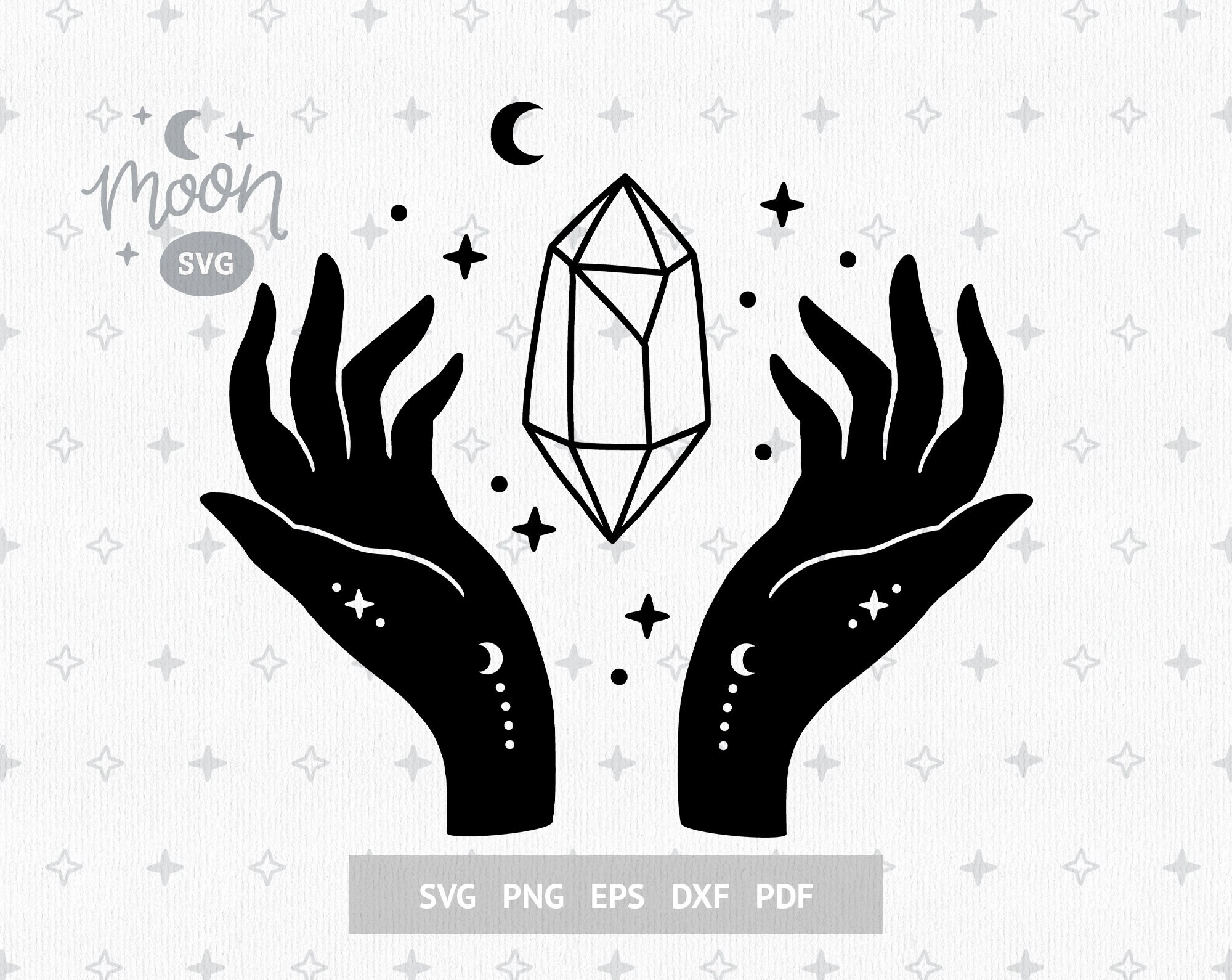 Witch Hands Svg Crystal Svg Witchy Svg Files For Cricut Etsy