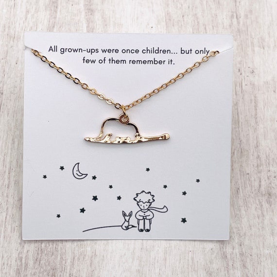 A Hat or a Boa Little Prince Necklace the Little Prince Gift - Etsy