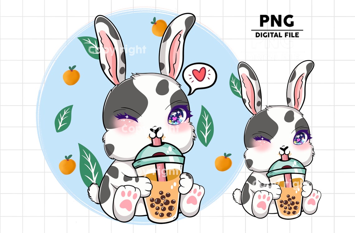Boba Rabbit Png Rabbit Boba Tea Png Bunny Boba Png Boba - Etsy