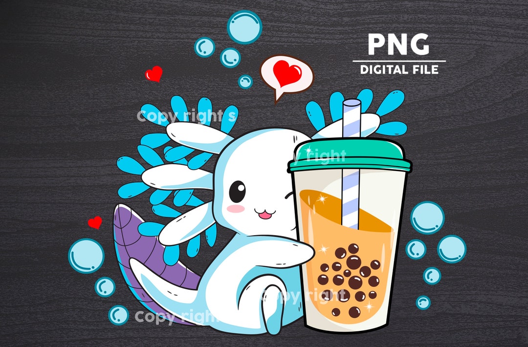 Boba Axolotl Png Axolotl Png Axolotl Bubble Tea Png Axolotl - Etsy ...