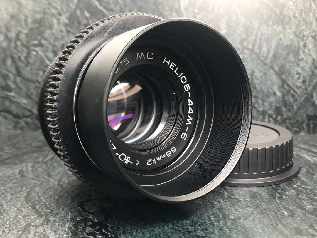 MC Helios 44m-6 58mm F2 Soviet Portrait Lens, for SLR Cameras, Cine Mod ...