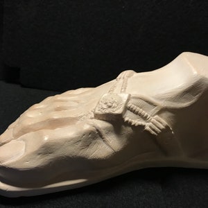 Ancient Roman Right Foot Wearing a Sandal Statue - With a Lion Buckle ...