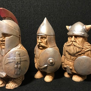 Warriors Art Sculpture, 3-item Set Mini Statues, Roman Soldier, Ottoman ...