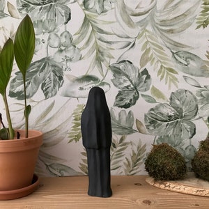 Muslim Woman in Black Hijab Sculpture, Statue Home Decor, Finished in ...