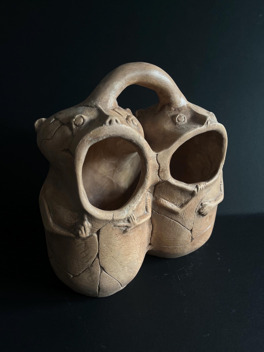 Ancient Mesopotamian Ritual Cup Replica - Twin Figure Ritual Vessel ...
