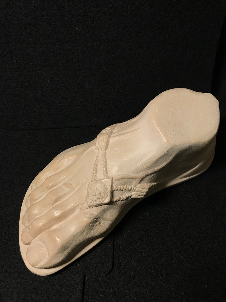 Ancient Roman Right Foot Wearing a Sandal Statue With a Lion - Etsy