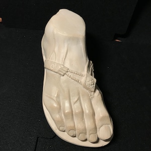 Ancient Roman Right Foot Wearing a Sandal Statue - With a Lion Buckle ...