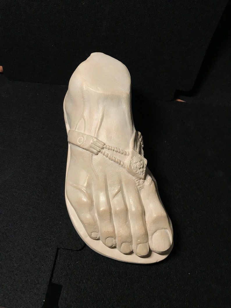 Ancient Roman Right Foot Wearing a Sandal Statue With a Lion - Etsy