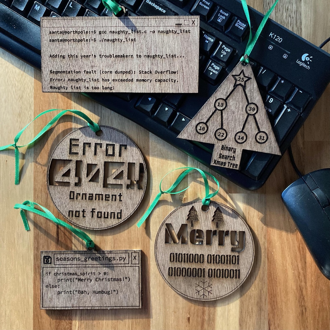 Computer Science Christmas Ornament SVG 5-pack Gift for Computer ...