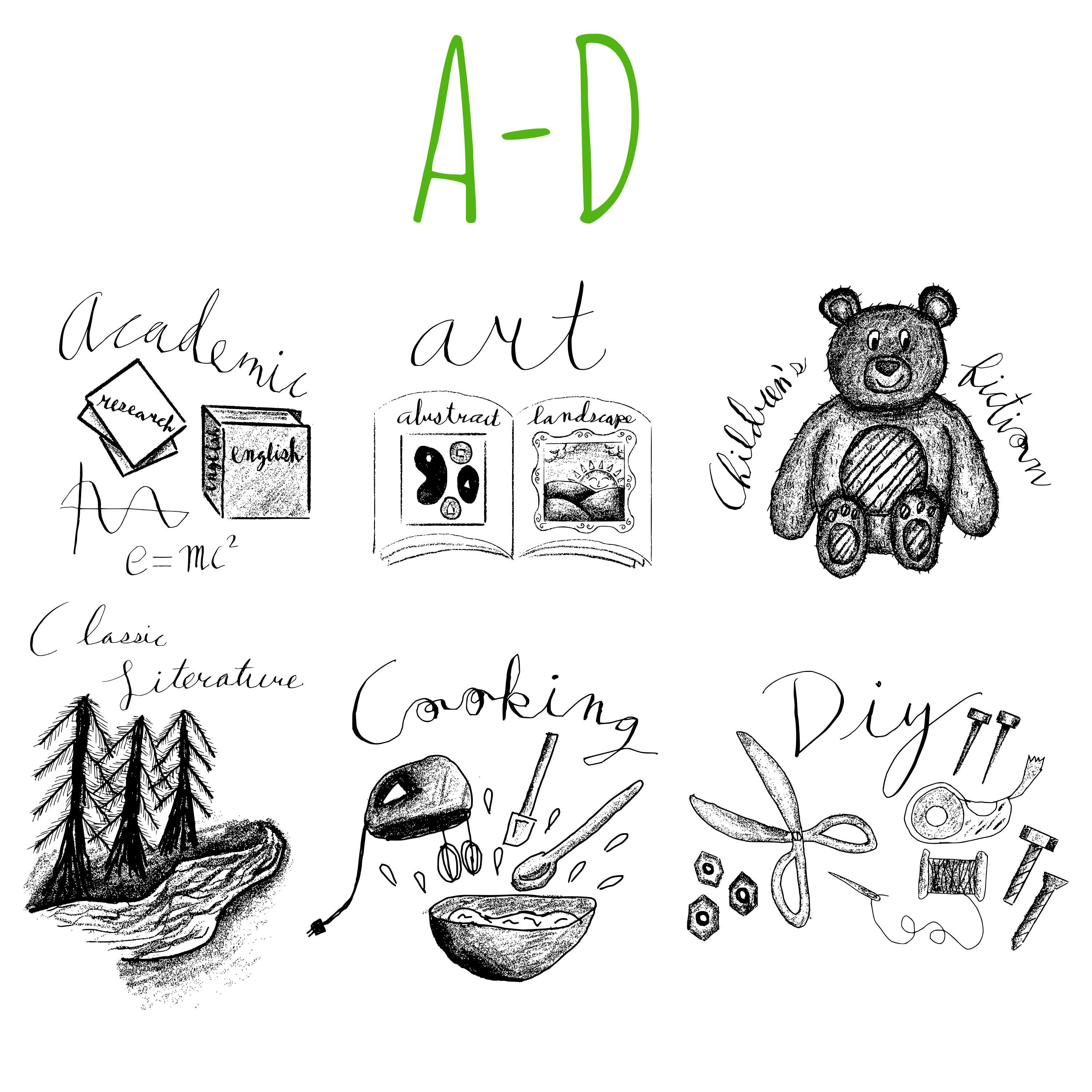 26 Library Genre Bookshelf Tabs | Personal Home Library Signs, Labels ...