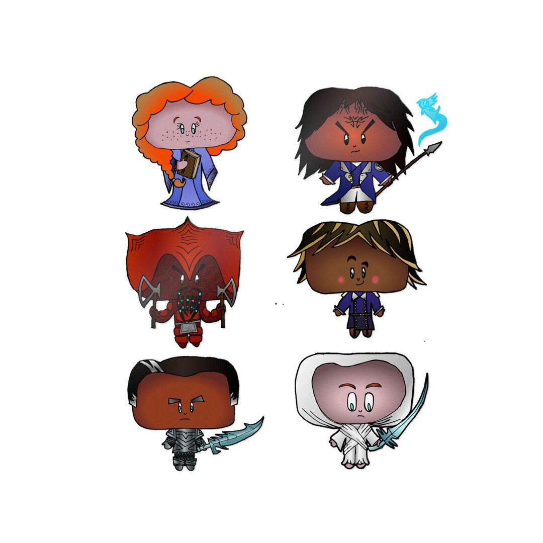 Stormlight Archives Chibi Stickers | Kawaii Cosmere Character Stickers ...