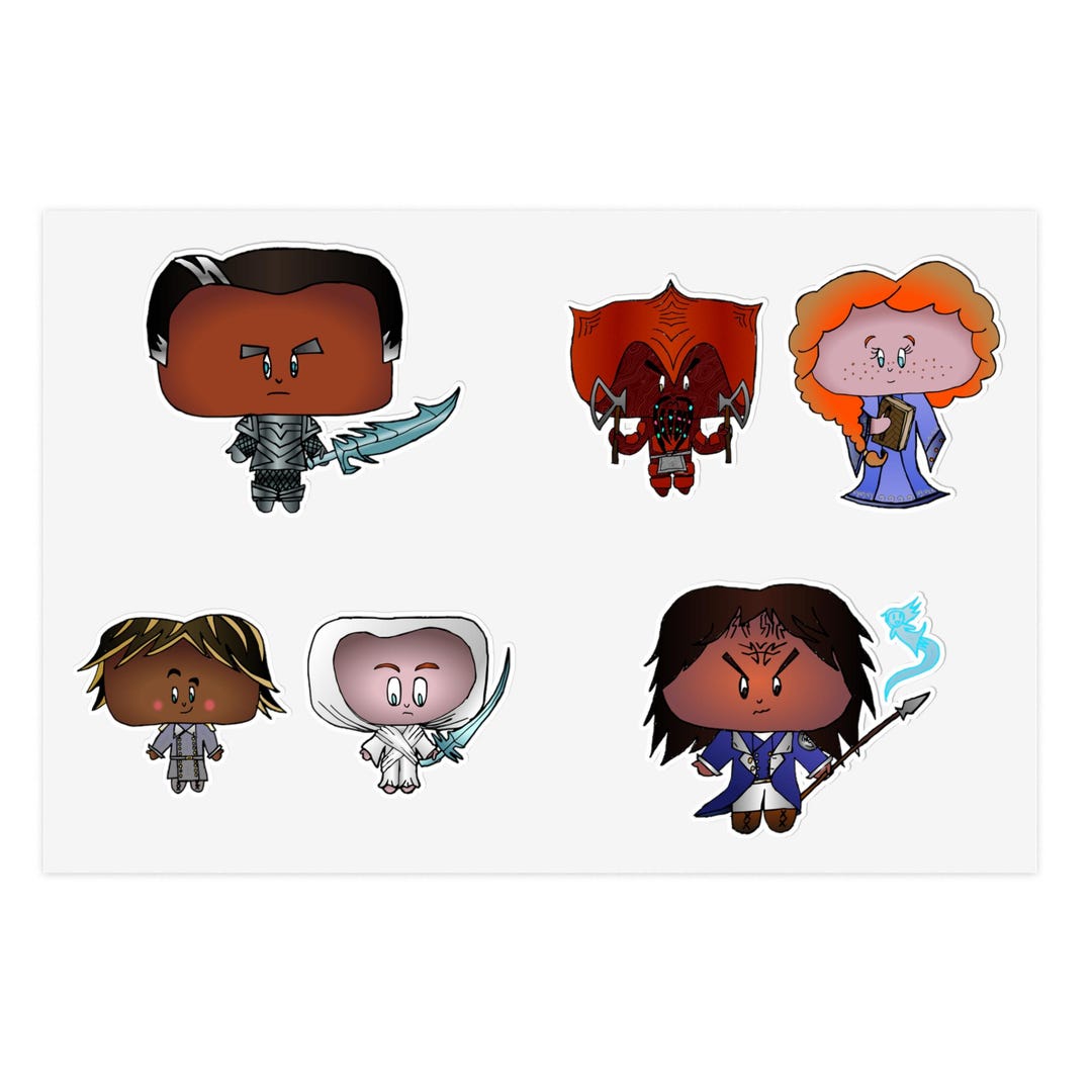 Stormlight Archives Chibi Sticker Sheets White, Clear, and Holographic ...