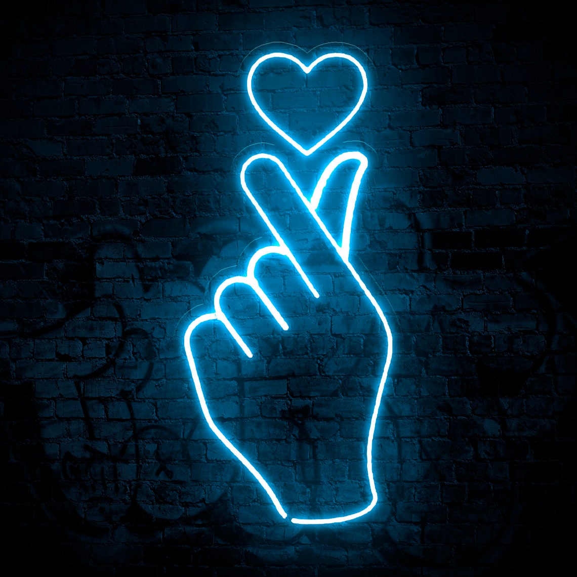 Custom Hand And Heart Symbol Neon Sign Custom Neon Sign Gift | Etsy