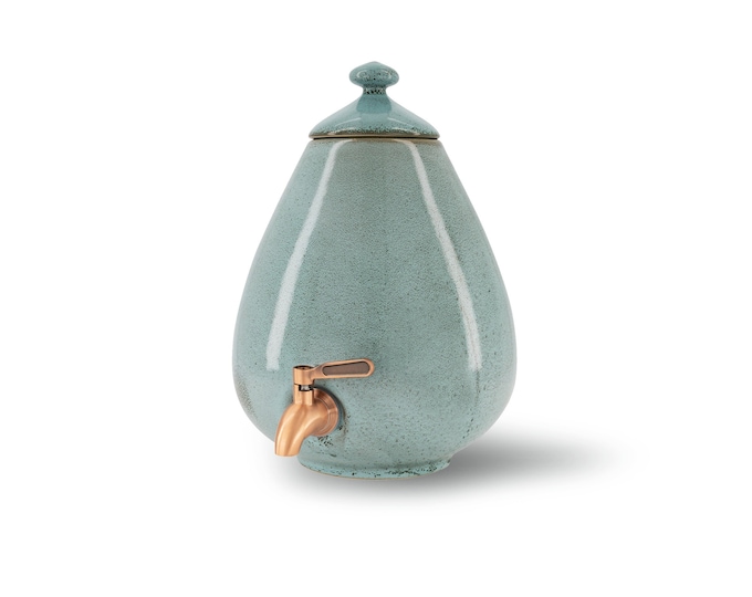 Ceramic Water Dispenser (crock) With Metal Tap - Approx. 1.3 Gal. (5L ...