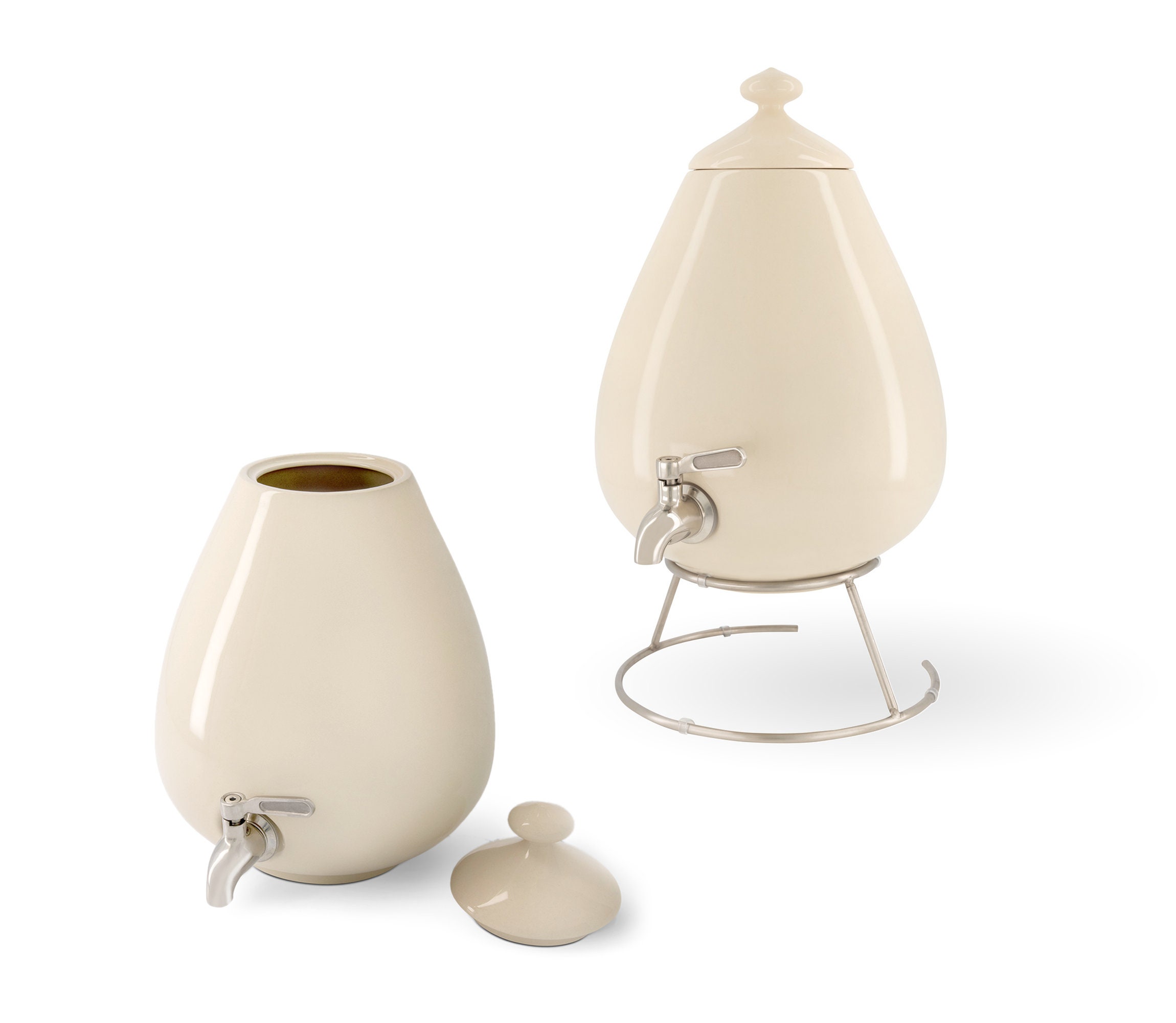 Ceramic Water Dispenser crock With Metal Tap Approx. 1.3 Gal. 5L ...