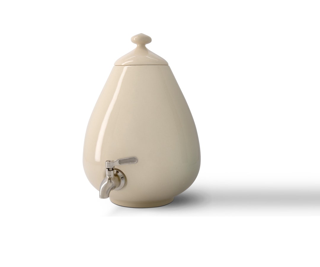 Ceramic Water Dispenser (crock) With Metal Tap - Approx. 1.3 Gal. (5L ...