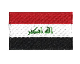 IRAQ FLAG PATCH Iron-on Embroidered Applique Top Quality - Etsy