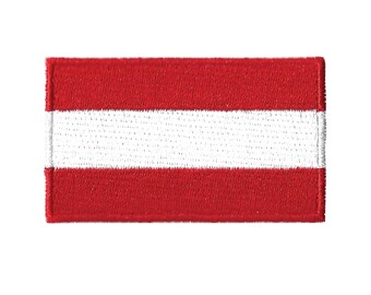 Austria Flag Patch Iron on Badge Sew on Austrian Flag Embroidered ...