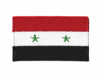 FLAG Patch Backpack National Iron on Glue Embroidered Applique Syria - Etsy